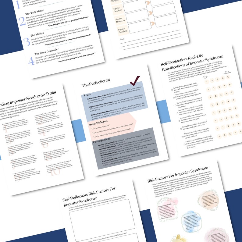 Imposter Syndrome Workbook, Self Help Template, Personal Growth Planner ...