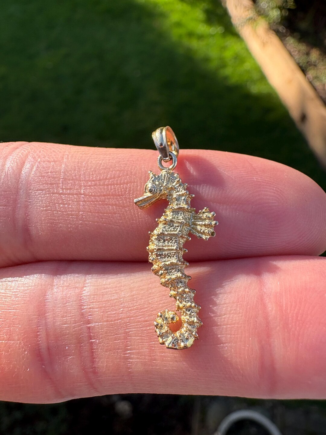Vintage 10K Gold SEAHORSE Charm Pendant | Solid Gold Anniversary ...