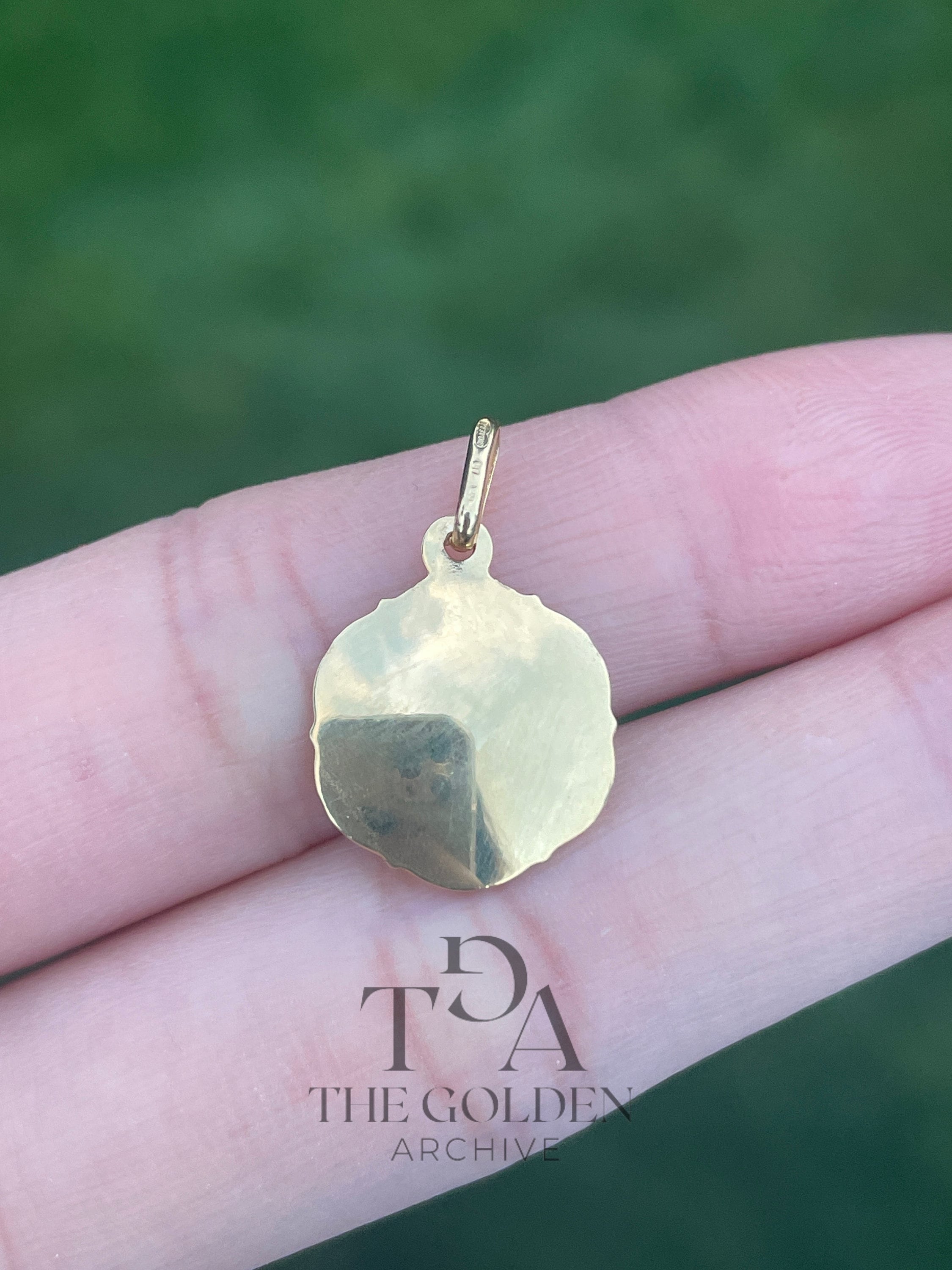 Vintage 10K Gold Baby Angel Cherub Guardian Angel Medallion Charm ...