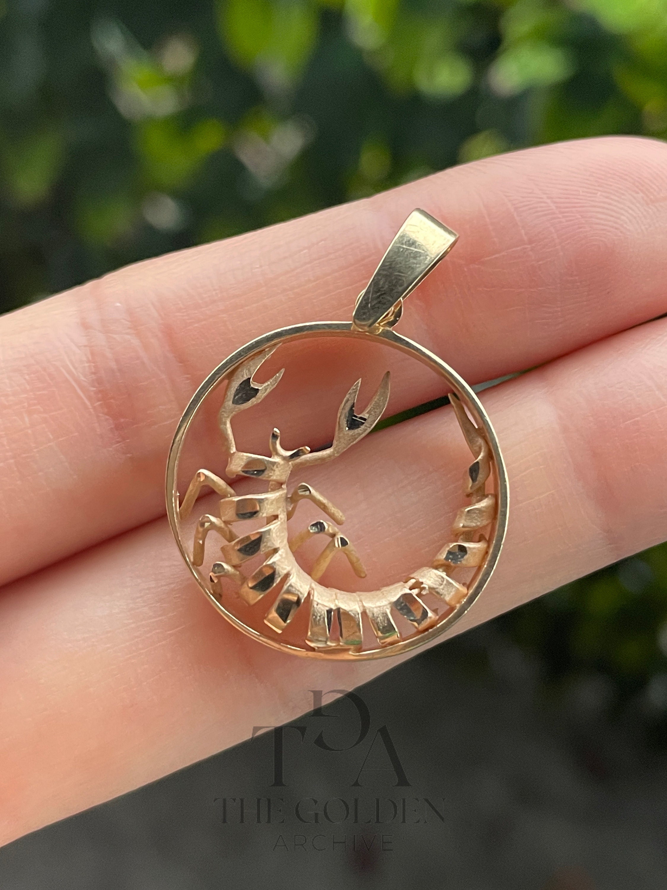 Vintage 10K Solid Gold SCORPION Pendant - Etsy