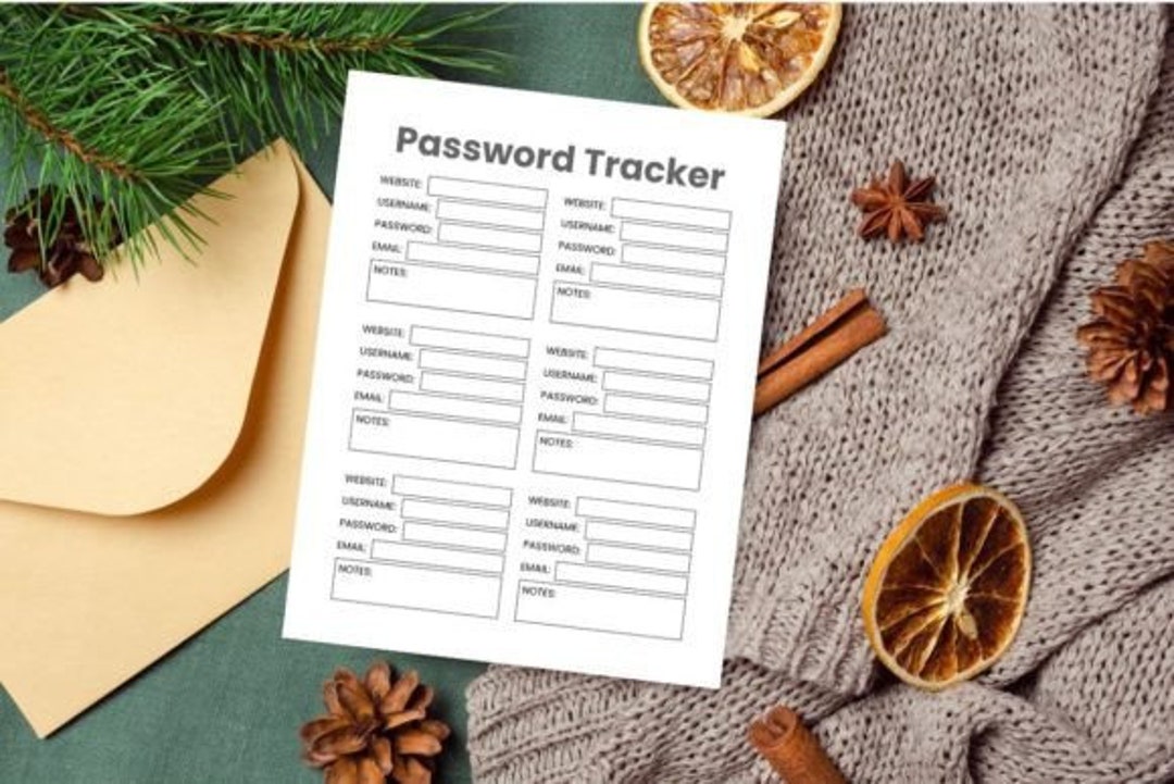 Password Planner, Password Tracker Binder, Password Manager, Password ...