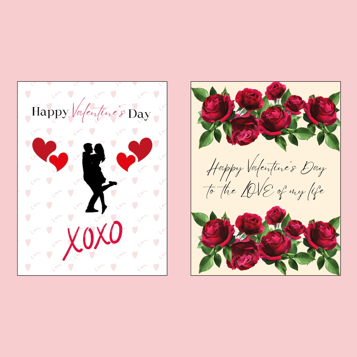 Printable Valentine Card Editable Valentines Day Card Canva Template ...
