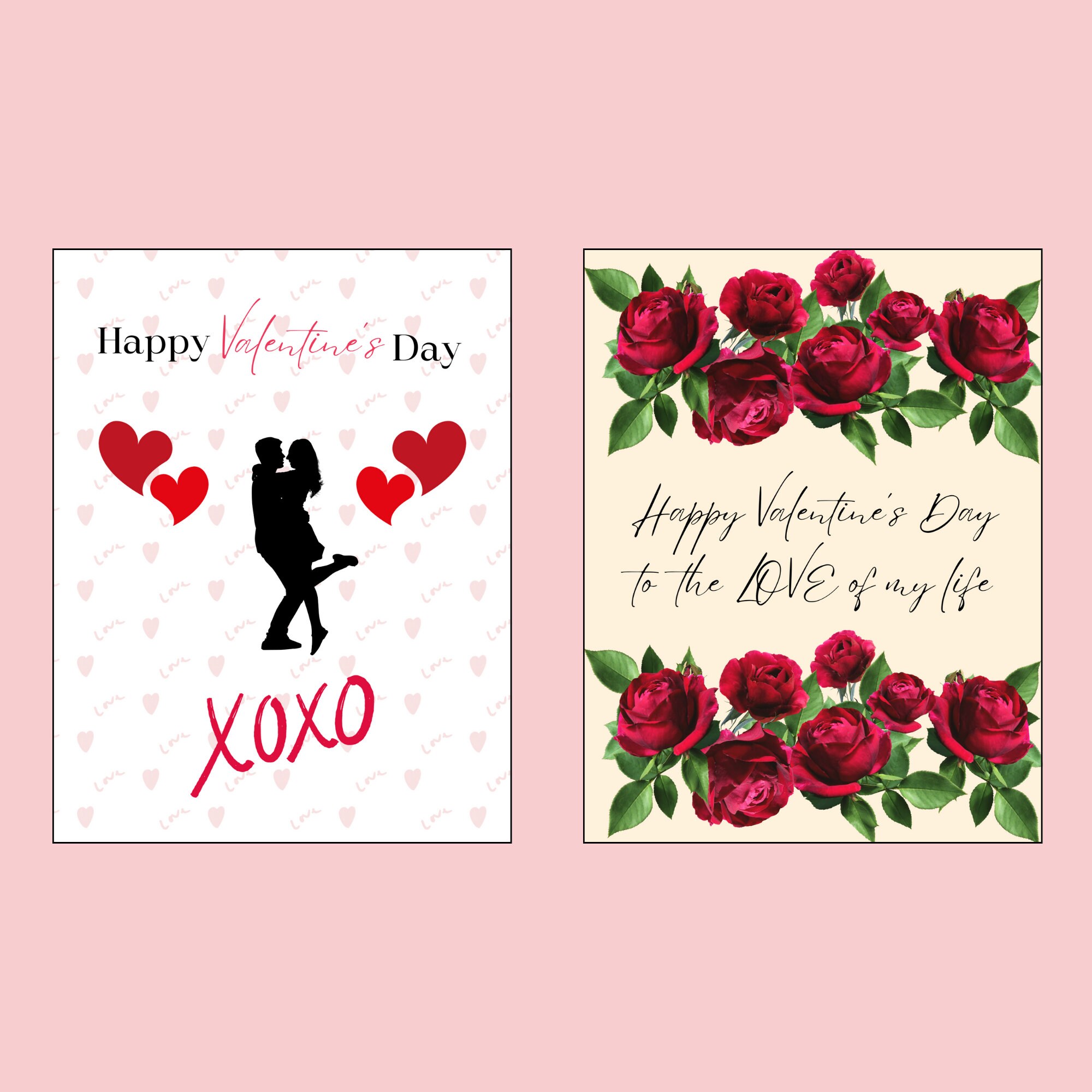 Printable Valentine Card Editable Valentines Day Card Canva Template ...