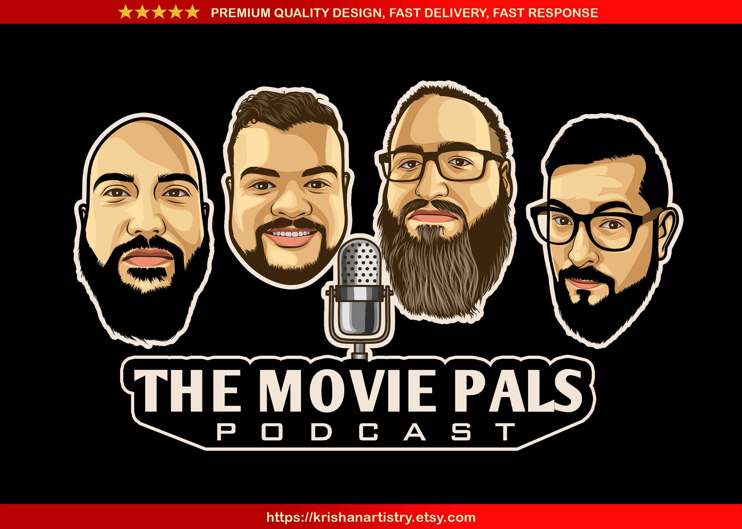 Custom Cartoon Logo, Custom Logo, Podcast Logo, Mascot Logo, Twitch ...