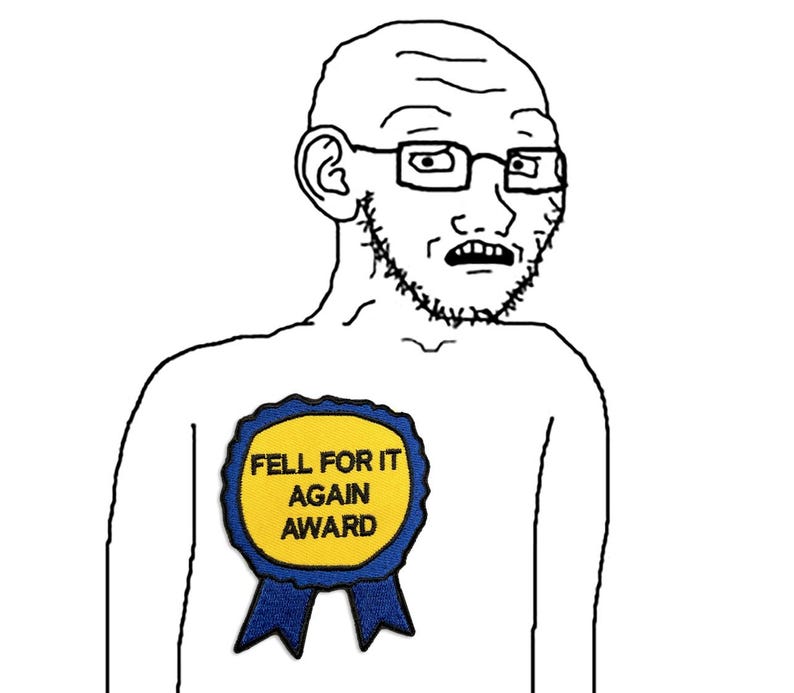 Fell for It Again Award MEME Embroidered Patch - Etsy