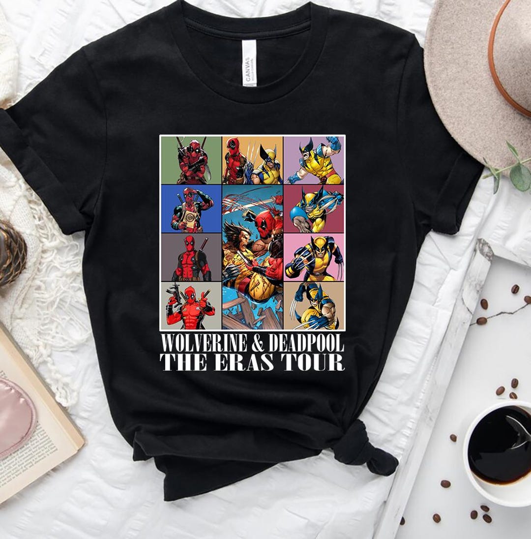 Disney Marvel Wolverine and Deadpool Fighting the Eras Tour Shirt ...