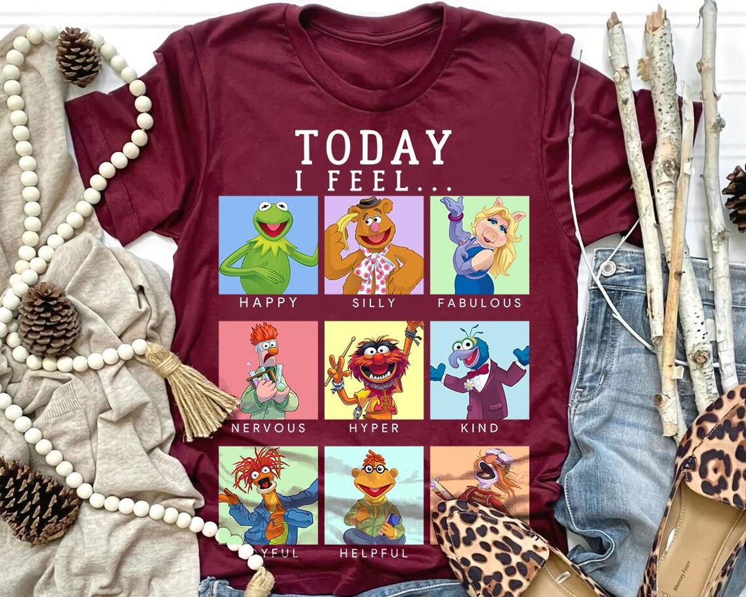 Disney the Muppets Today I Feel Box Character Portraits Shirt, Disney ...