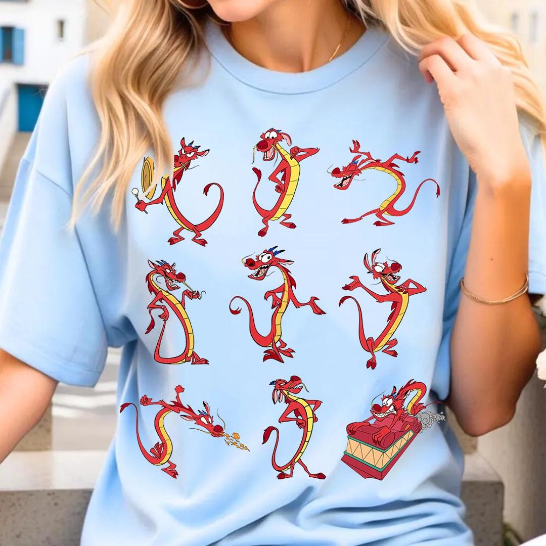 Disney Mulan Mushu Dragon Pose Shirt, Disney Funny Mushu Emotions Shirt ...