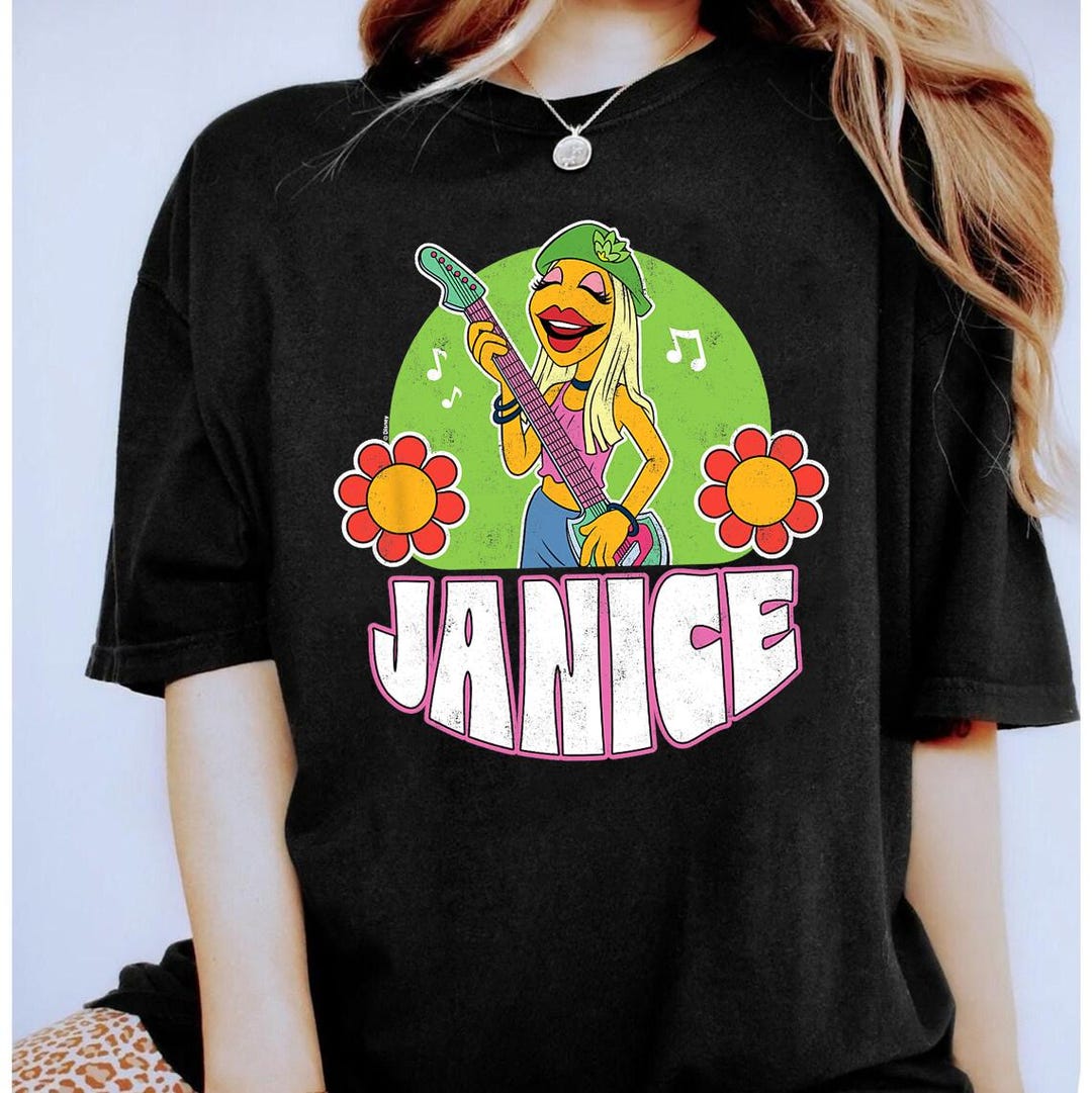 Disney the Muppets Janice Guitar Player Flower Shirt, the Muppets Shirt ...