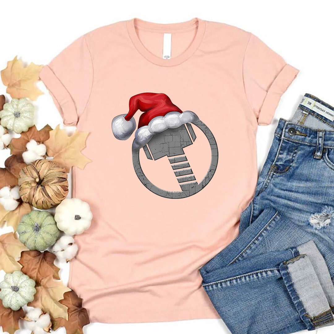 Marvel Avenger Thor Hammer Santa Hat Camiseta de Navidad, Camisa ...