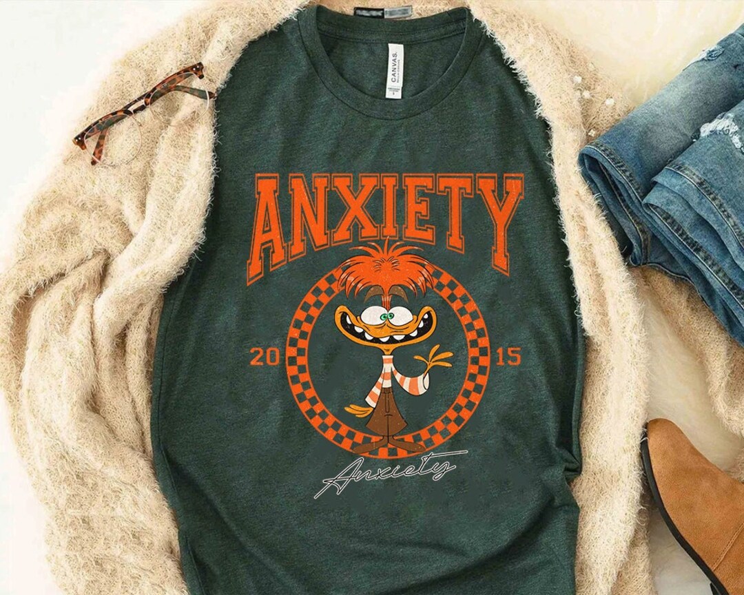 Camiseta de Disney Inside Out Character Anxiety 2015, camisa divertida ...
