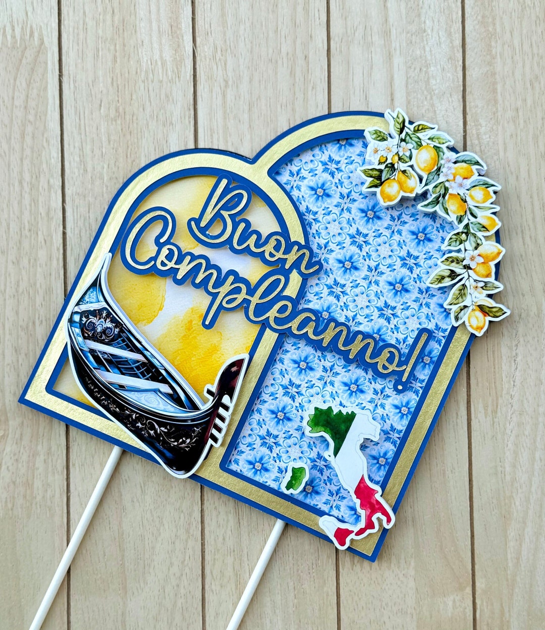 Italian Cake Topper, Italian Theme Party Cake Topper Amalfi Cake Topper ...