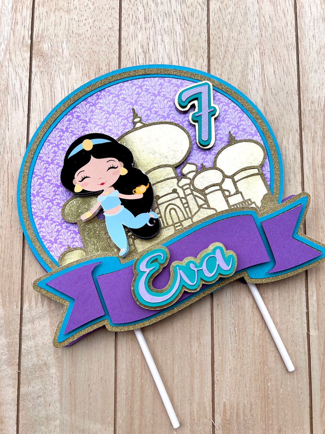 Jasmine Cake Topper, Baby Jasmine Cake Topper, Princess Jasmine Cake ...