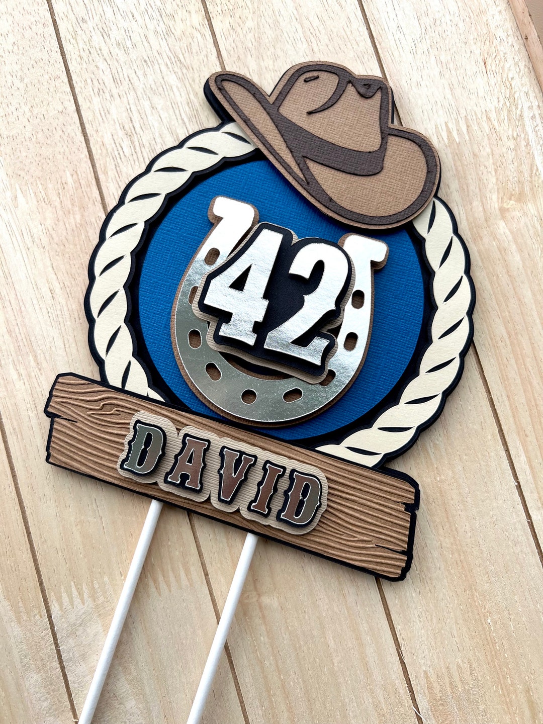 Cowboy Cake Topper Shaker, Western Theme Cake Topper, Wild West Cake ...