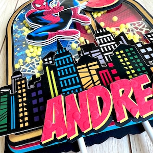 Spider Hero Cake Topper Shaker, Super Hero Theme Cake Topper, Comic ...