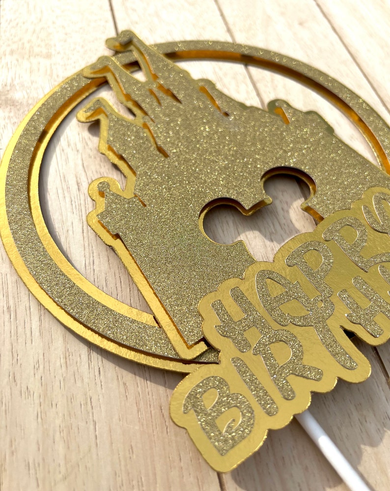 Princess Castle Cake Topper, Disney Castle Cake Topper, Mickey Cake ...