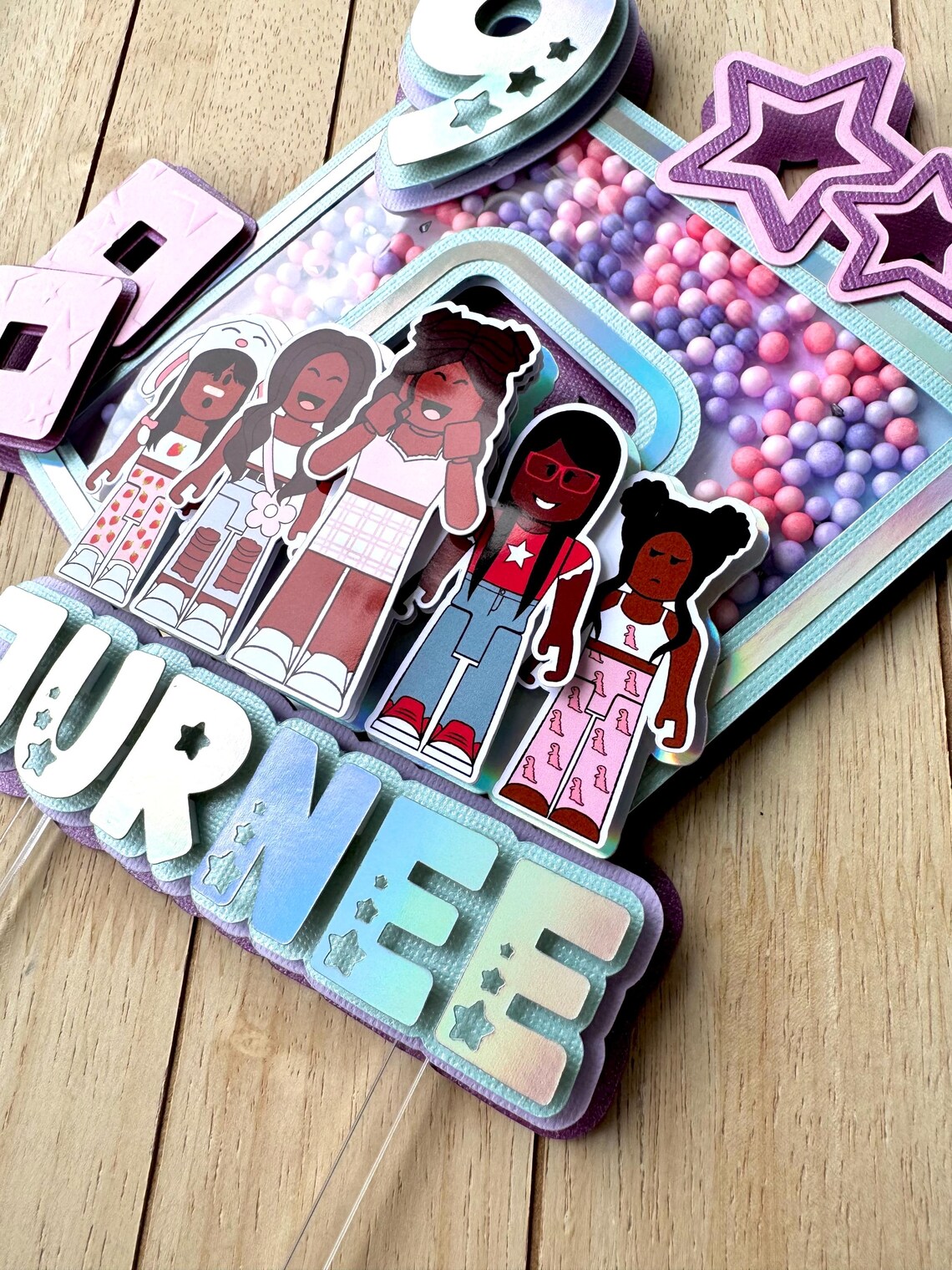 Roblox Girl Cake Topper Shaker, Online Game Party Decor, Gamer Cake ...
