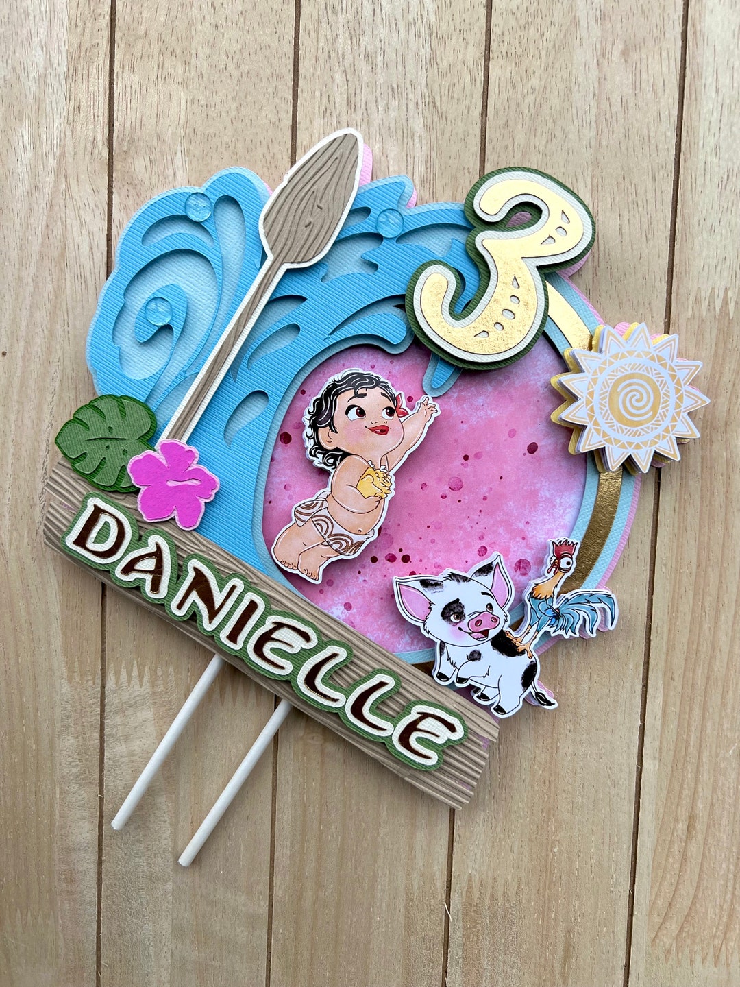 Moana Cake Topper, Baby Moana Cake Topper, Princess Moana Cake Topper ...
