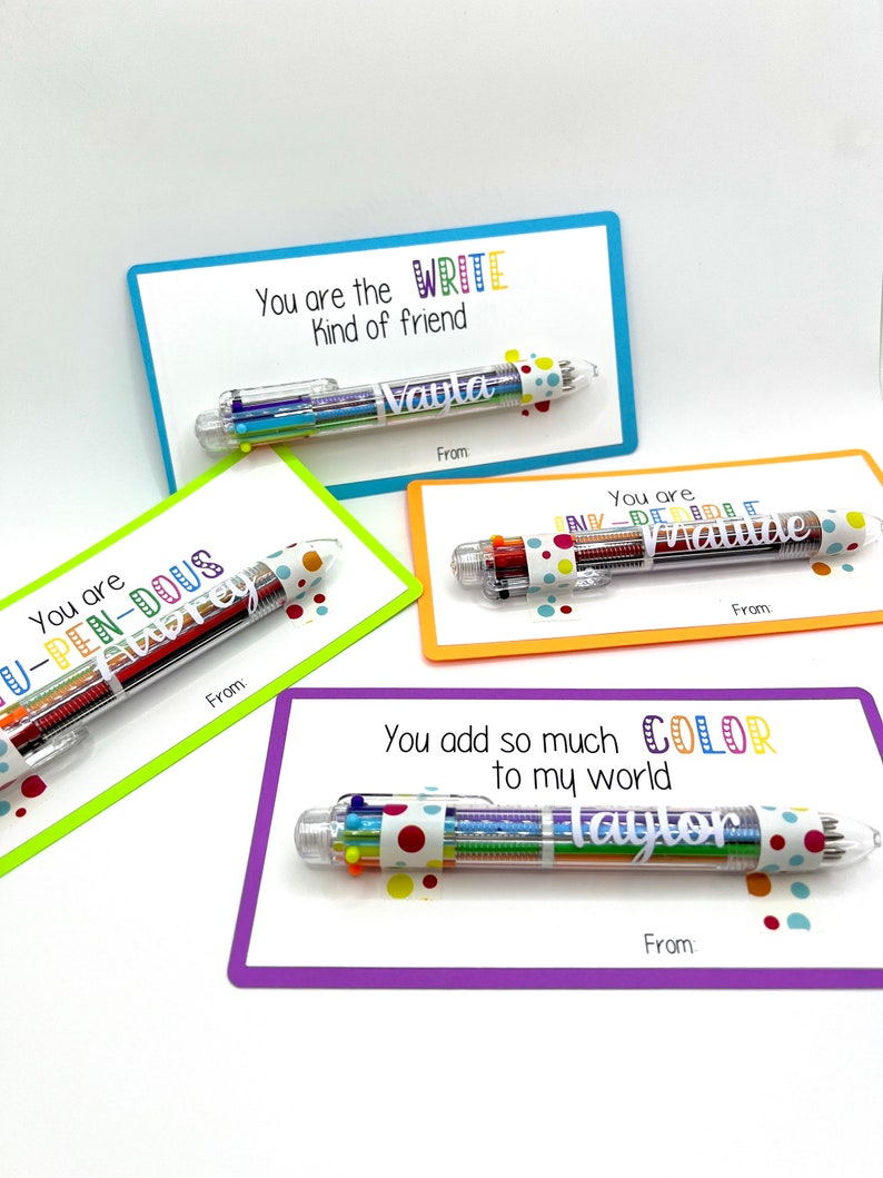 Personalized Classroom Gift, Valentines for Kids With Toy, Non Candy ...