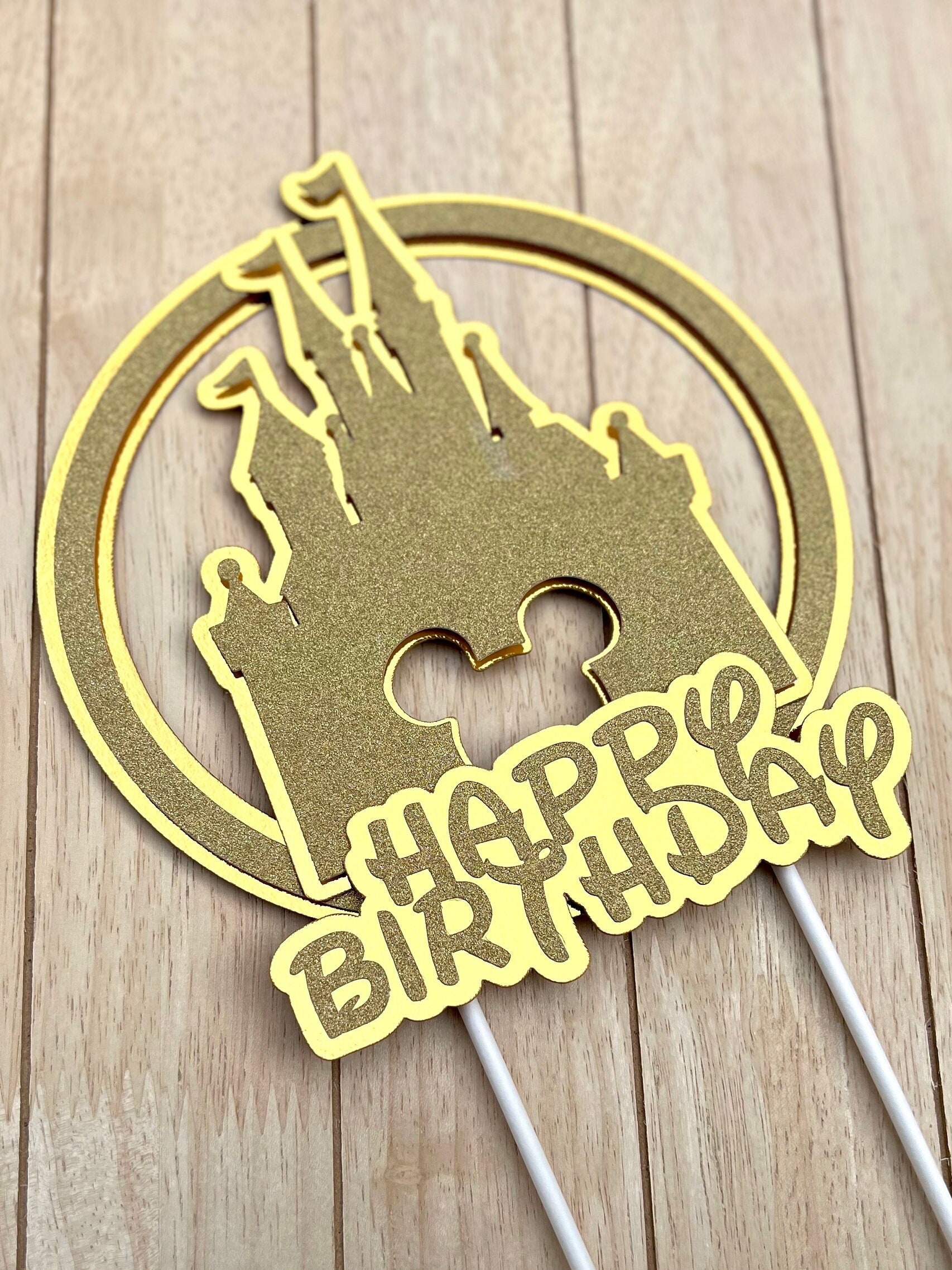 Princess Castle Cake Topper, Disney Castle Cake Topper, Mickey Cake ...