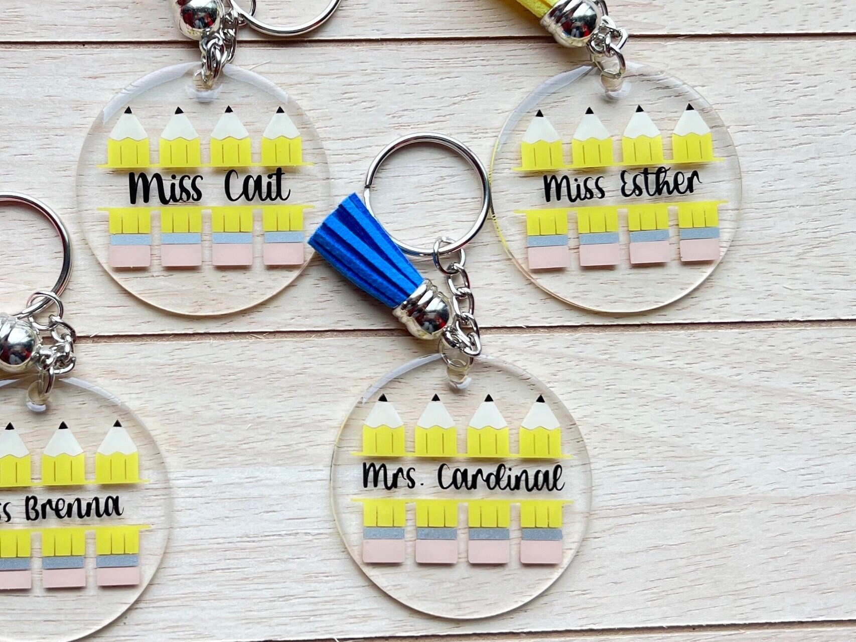 Personalized Teacher Keychain, Personalized Teacher Gift, Acrylic ...