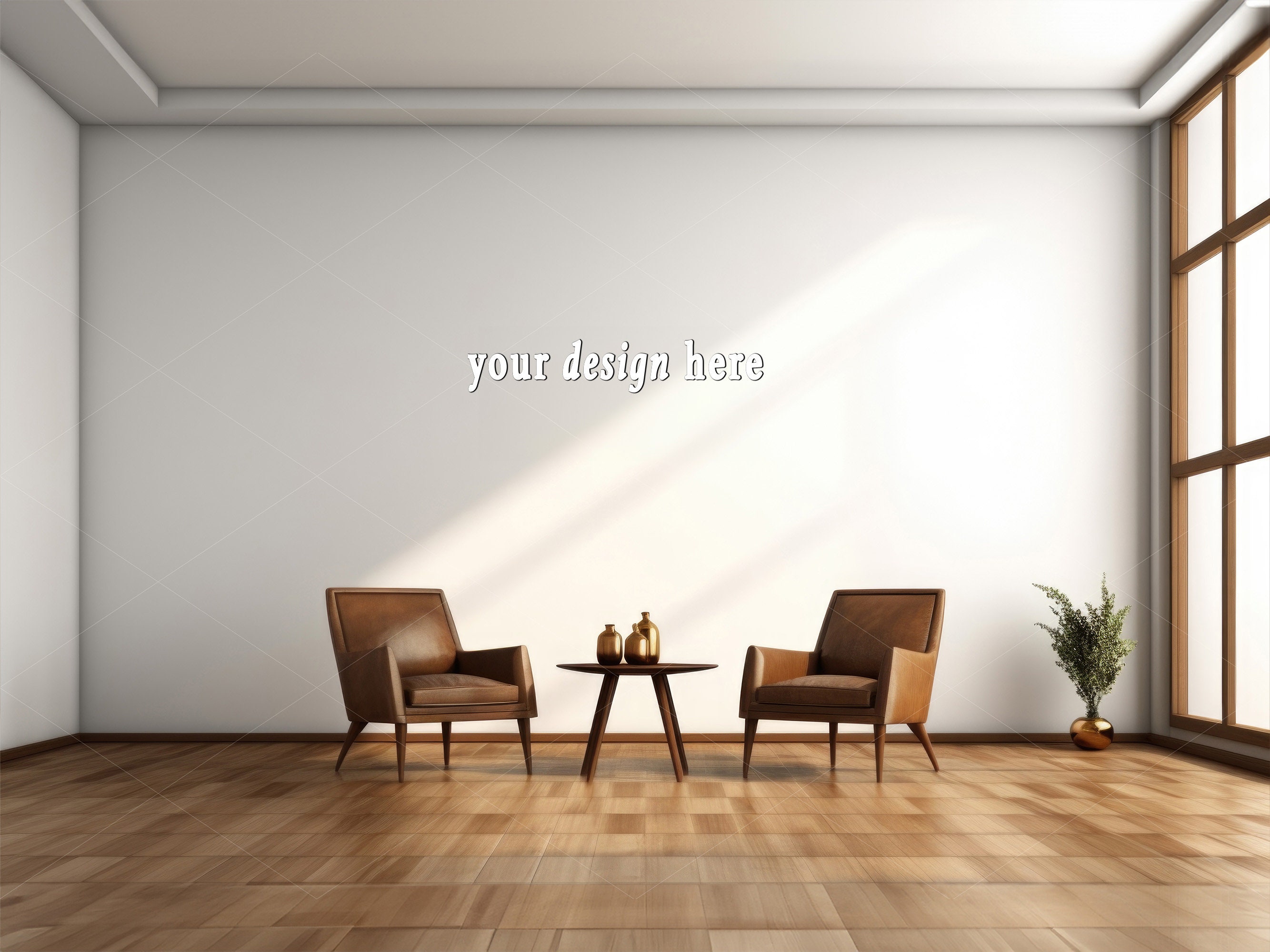 Blank Wall Mockup Empty Wall Mockup Modern Interior Wall - Etsy