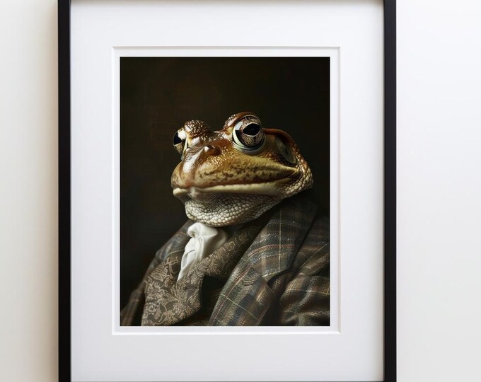 Mr Toad Victorian Wall Art, Vintage Animal Wall Art, Aesthetic Bookish ...