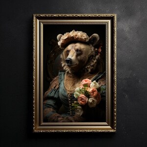 Victorian Queen Bear, Dark Academia, Vintage Photography, Animal Art ...