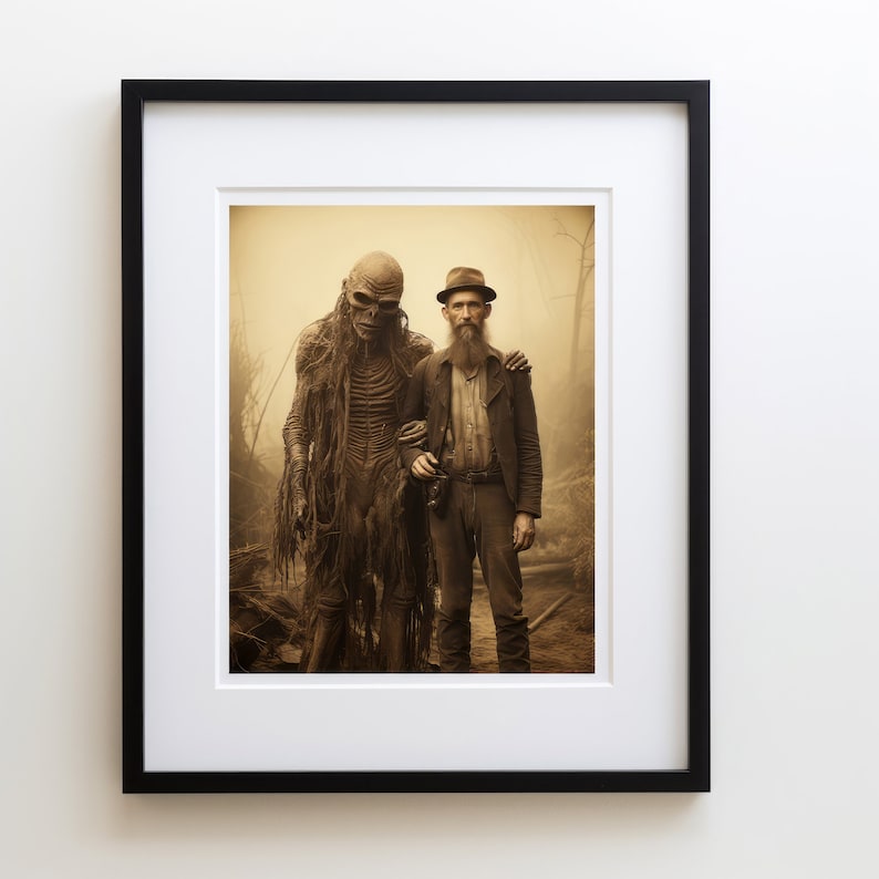 Vintage Alien Art, Dark Academia Cowboy, Wild West, Vintage, Dark Art ...