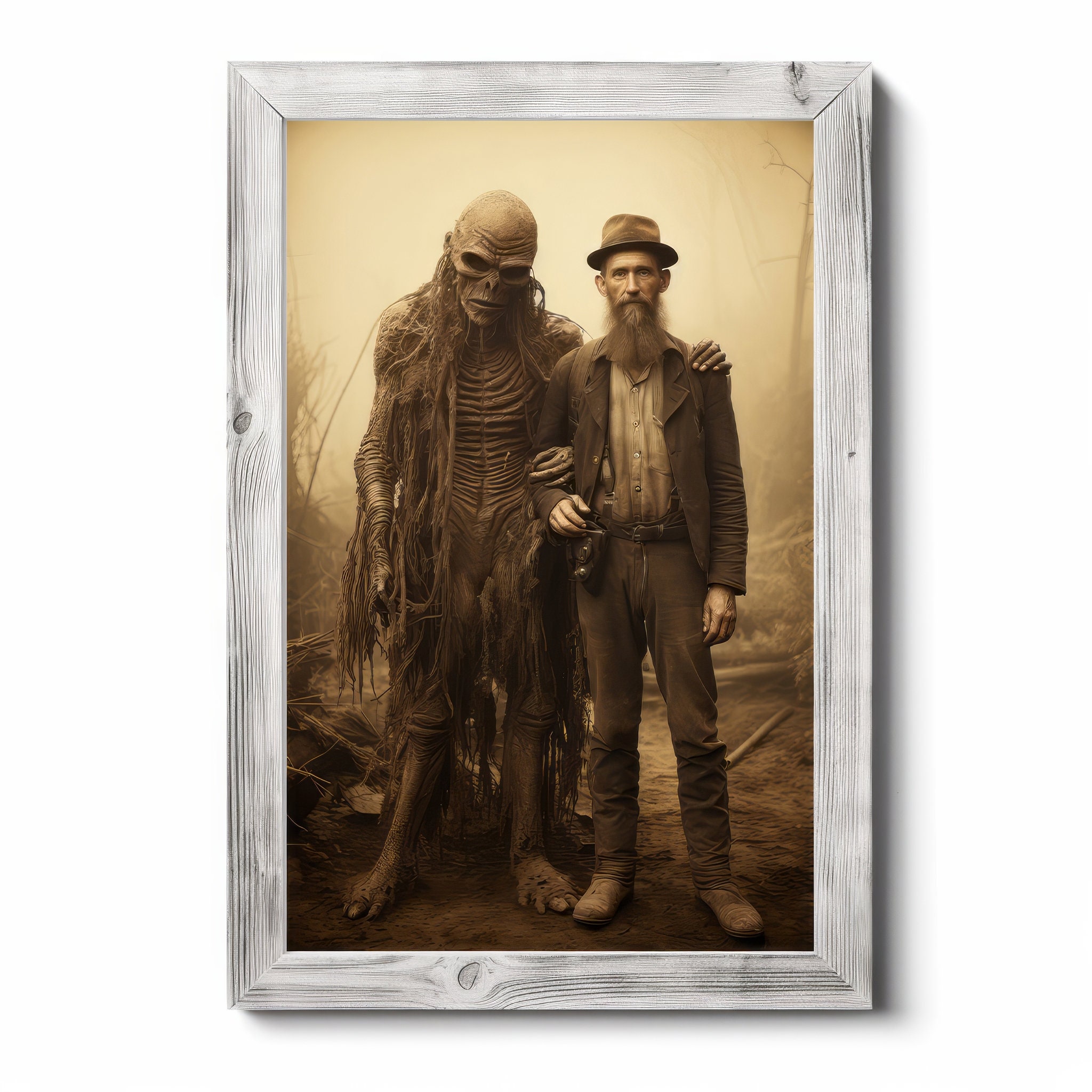 Vintage Alien Art, Dark Academia Cowboy, Wild West, Vintage, Dark Art ...