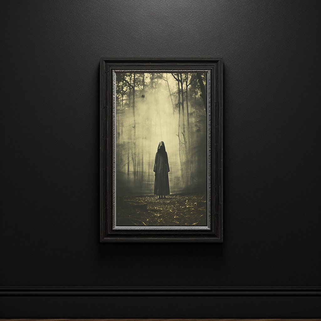 Three Legged Witch in the Forest, Witchy Decor, Dark Academia, Vintage ...
