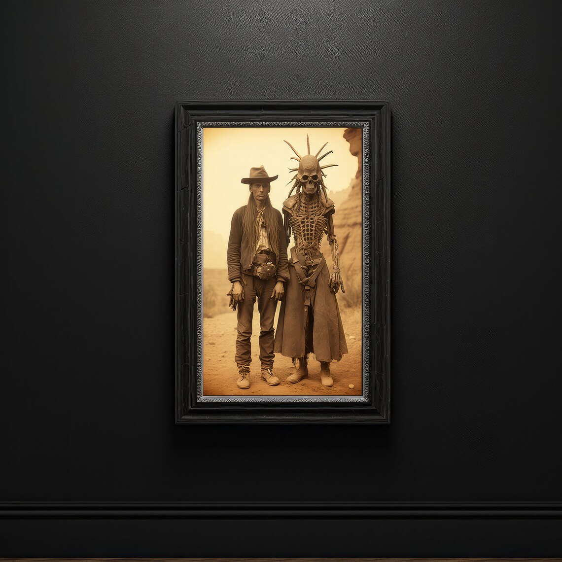 Vintage Alien Art, Dark Academia Cowboy, Wild West, Vintage, Dark Art ...