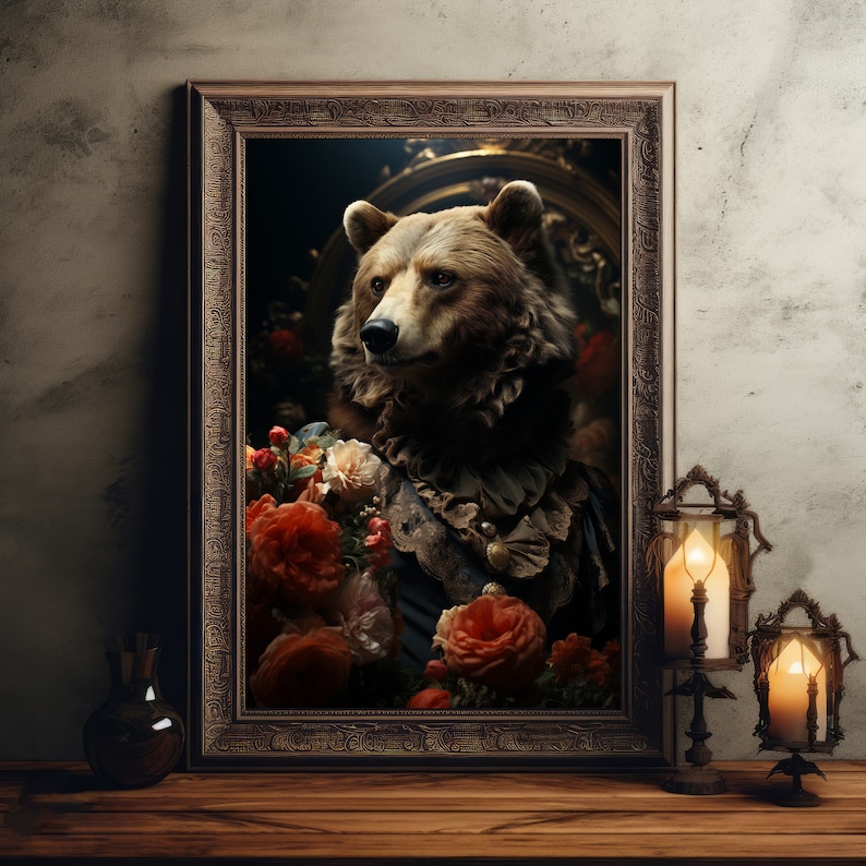 Victorian Princess Bear, Dark Academia, Vintage Photography, Animal Art ...