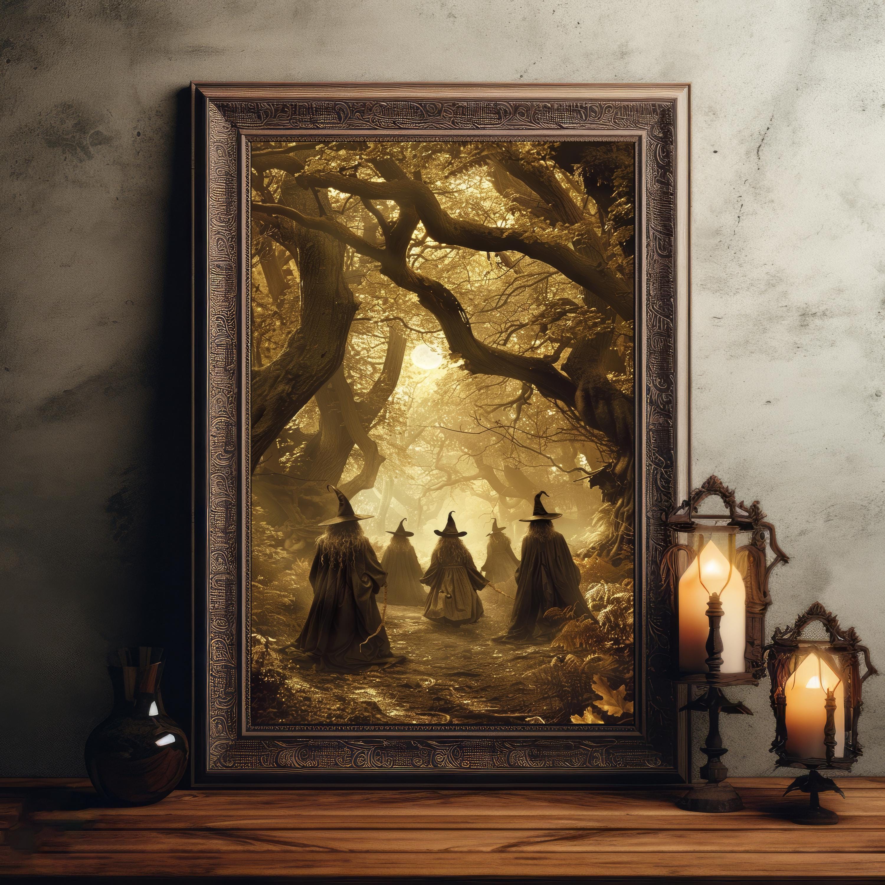 PRINTABLE Witch Art Decor Vintage Gothic Witches in the Enchanted ...