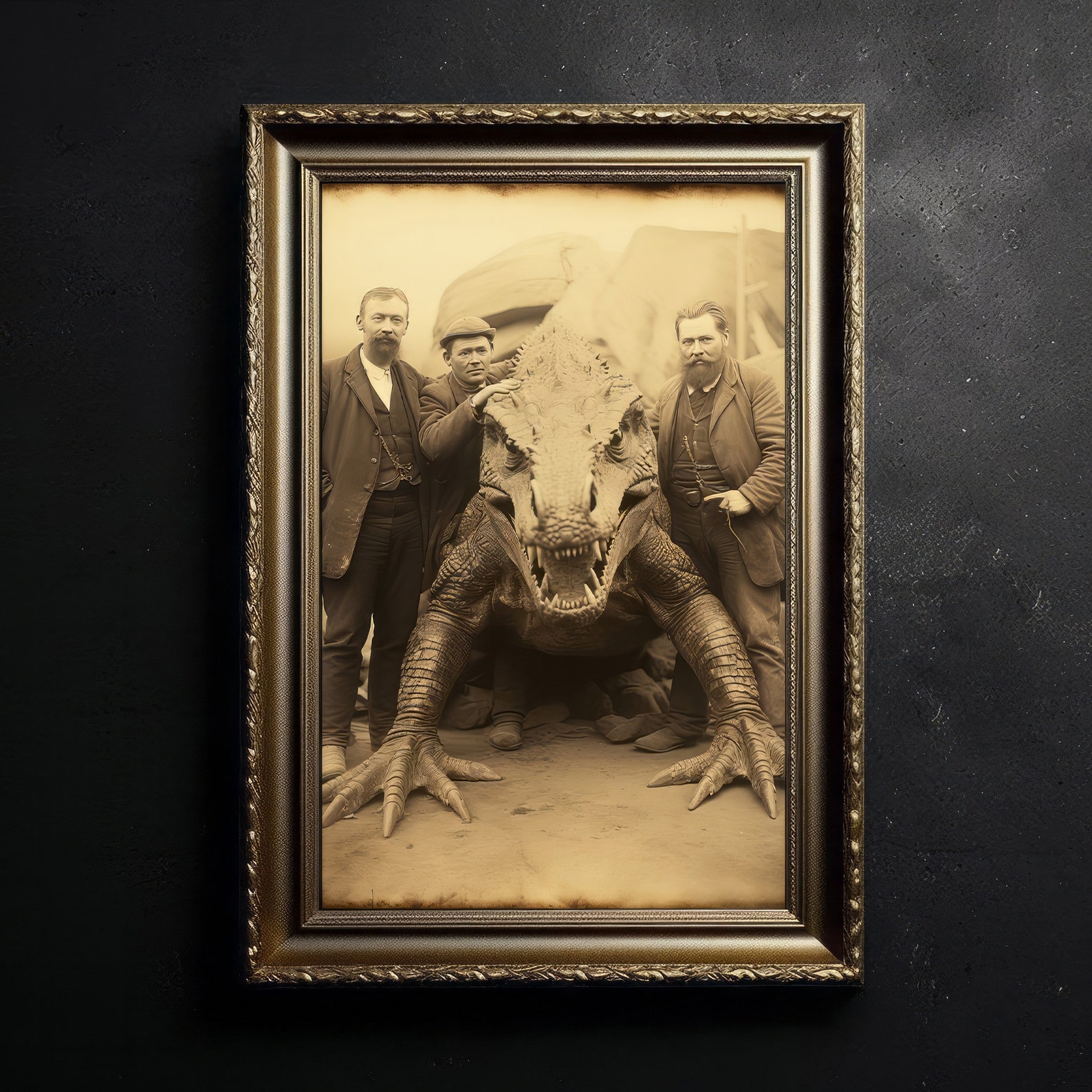 Dragon Cowboys, Vintage Photography, Art Poster Print, Dark Academia ...
