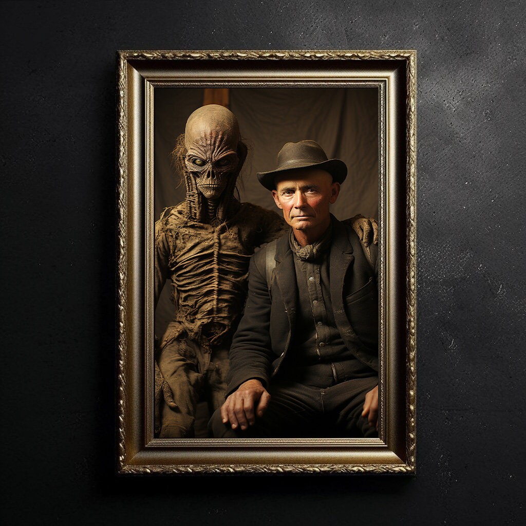 Vintage Alien, Dark Academia Cowboy, Wild West, Vintage, Dark Art ...