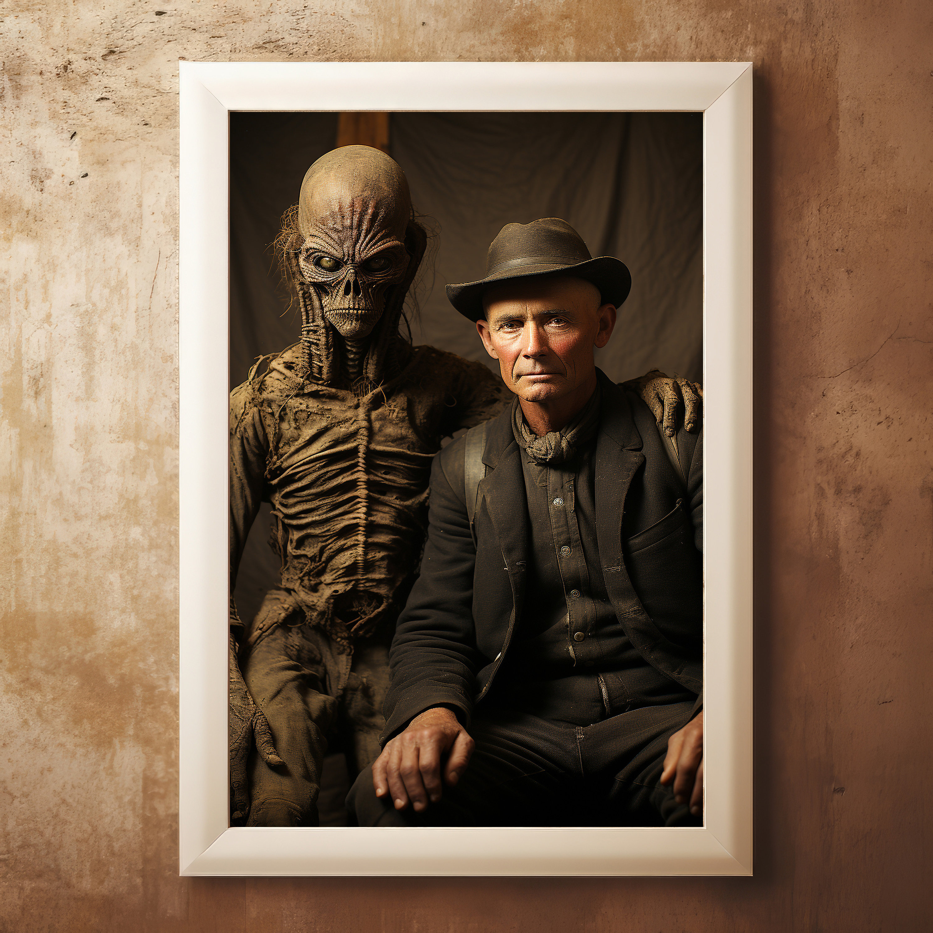 Vintage Alien, Dark Academia Cowboy, Wild West, Vintage, Dark Art ...