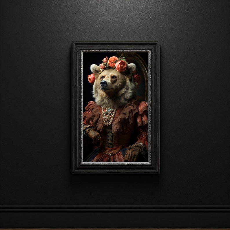 Victorian Princess Bear, Dark Academia, Vintage Photography, Animal Art ...