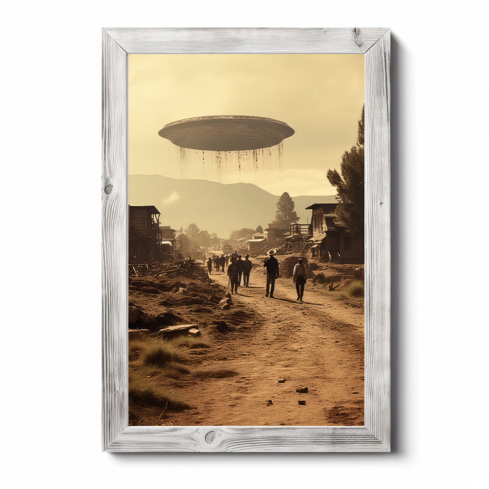 Vintage Alien Art, Dark Academia Cowboy, Wild West, Vintage, Dark Art ...