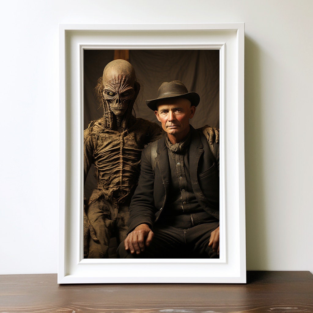 Vintage Alien, Dark Academia Cowboy, Wild West, Vintage, Dark Art ...