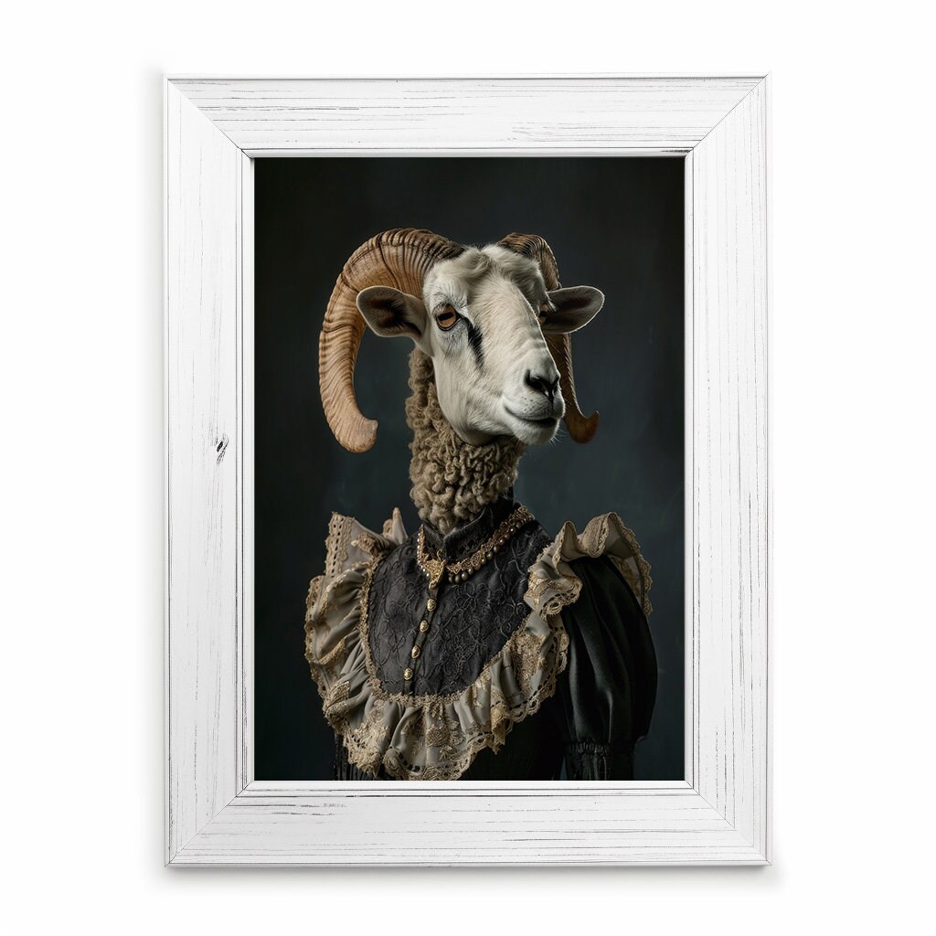 Victorian Princess Ram, Dark Academia, Vintage Photography, Animal Art ...