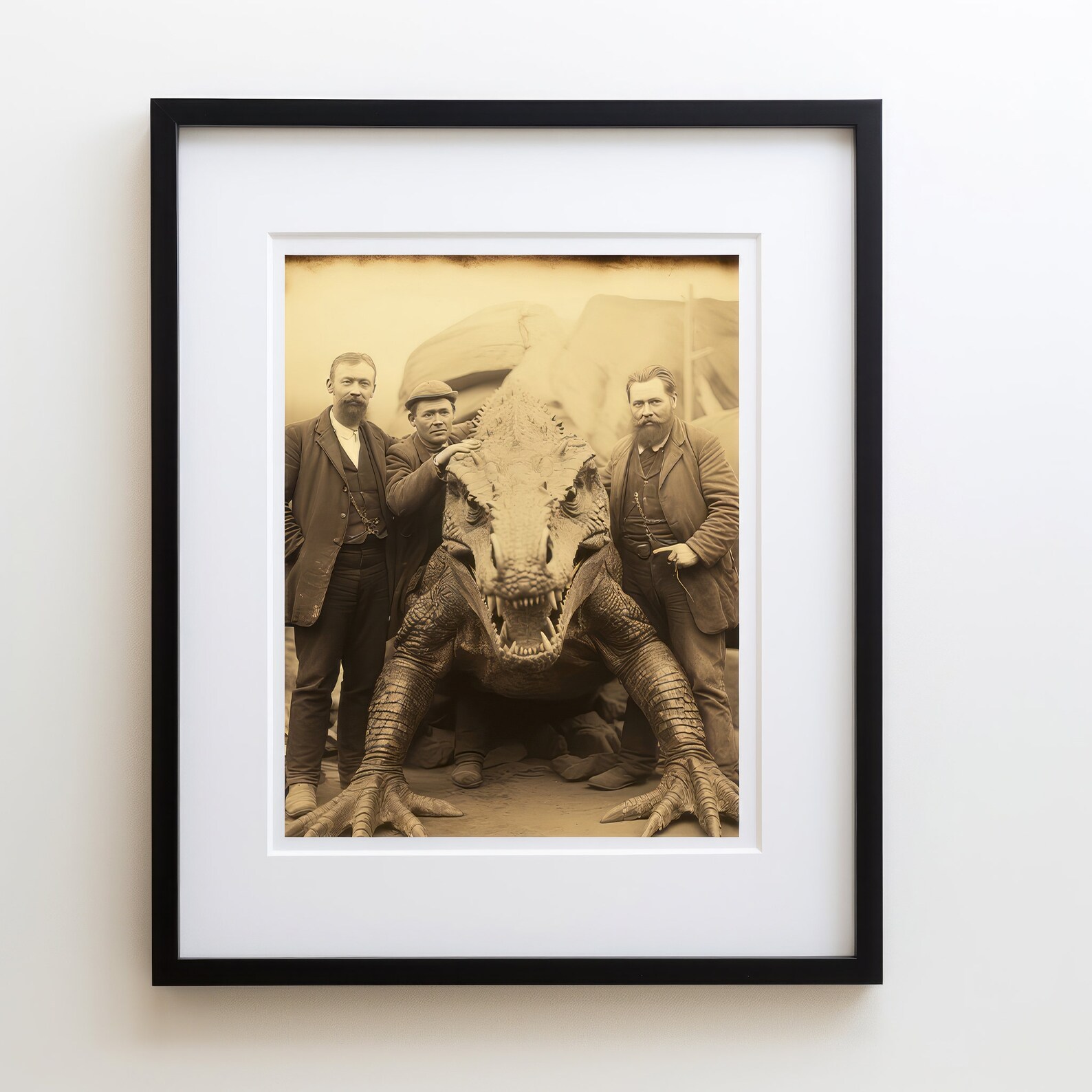 Dragon Cowboys, Vintage Photography, Art Poster Print, Dark Academia ...