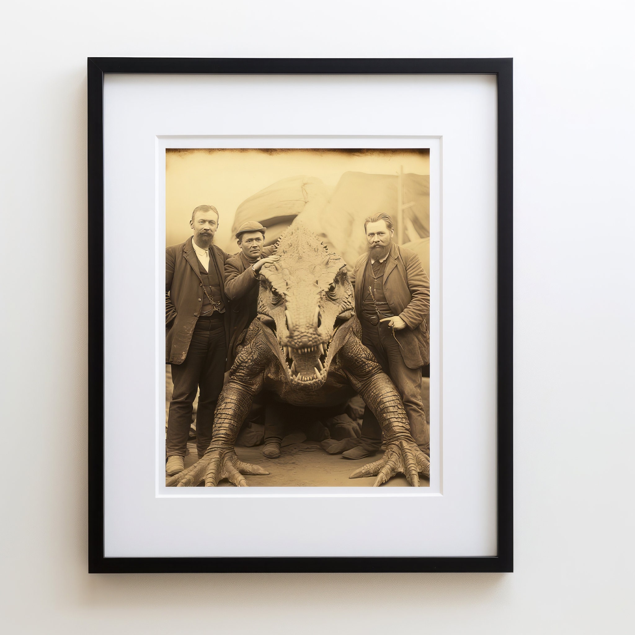 Dragon Cowboys, Vintage Photography, Art Poster Print, Dark Academia ...