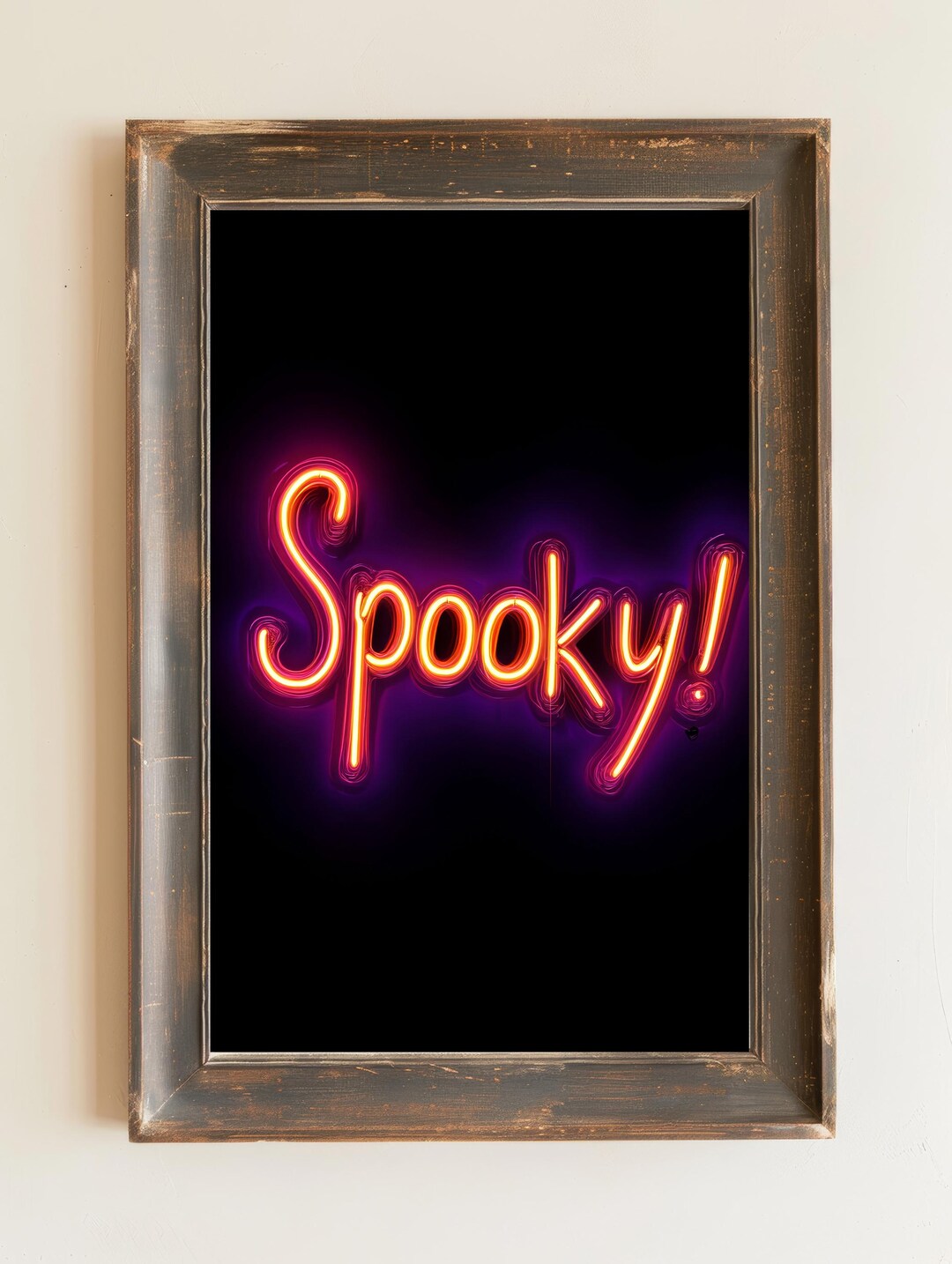 Spooky Art Neon Halloween Wall Art Halloween Decor Dark Academia Wall ...