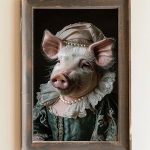 Victorian Princess Pig, Dark Academia, Victorian Photography, Animal ...