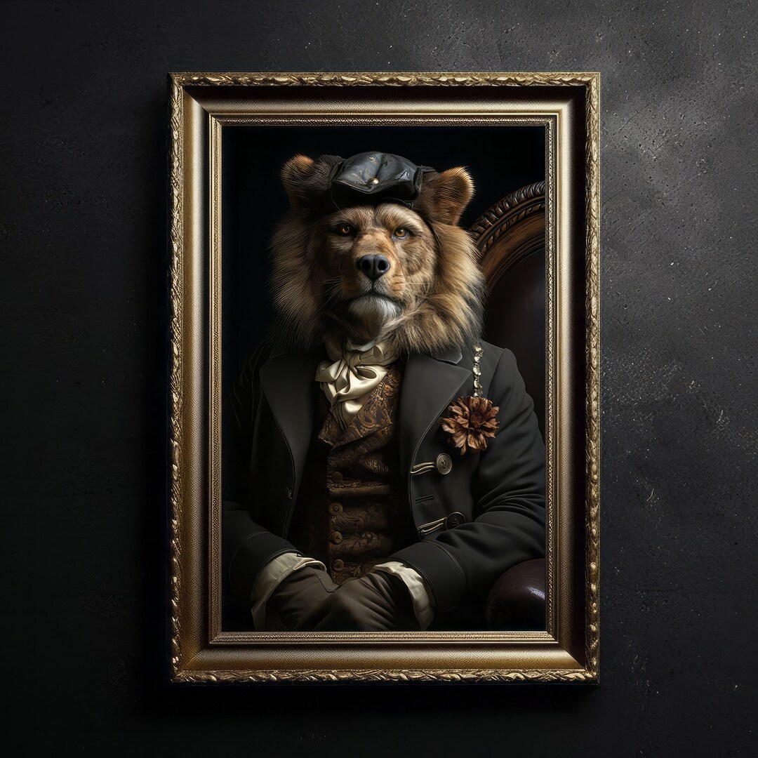 Victorian Lion, Dark Academia, Vintage Photography, Animal Art, Gothic ...