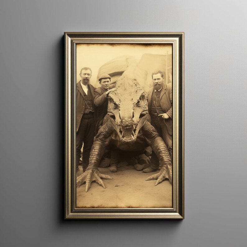 Dragon Cowboys, Vintage Photography, Art Poster Print, Dark Academia ...