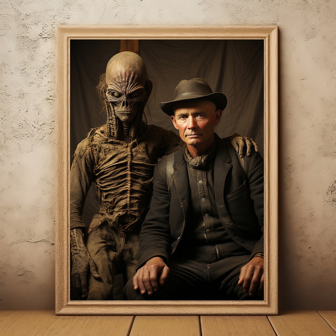 Vintage Alien, Dark Academia Cowboy, Wild West, Vintage, Dark Art ...