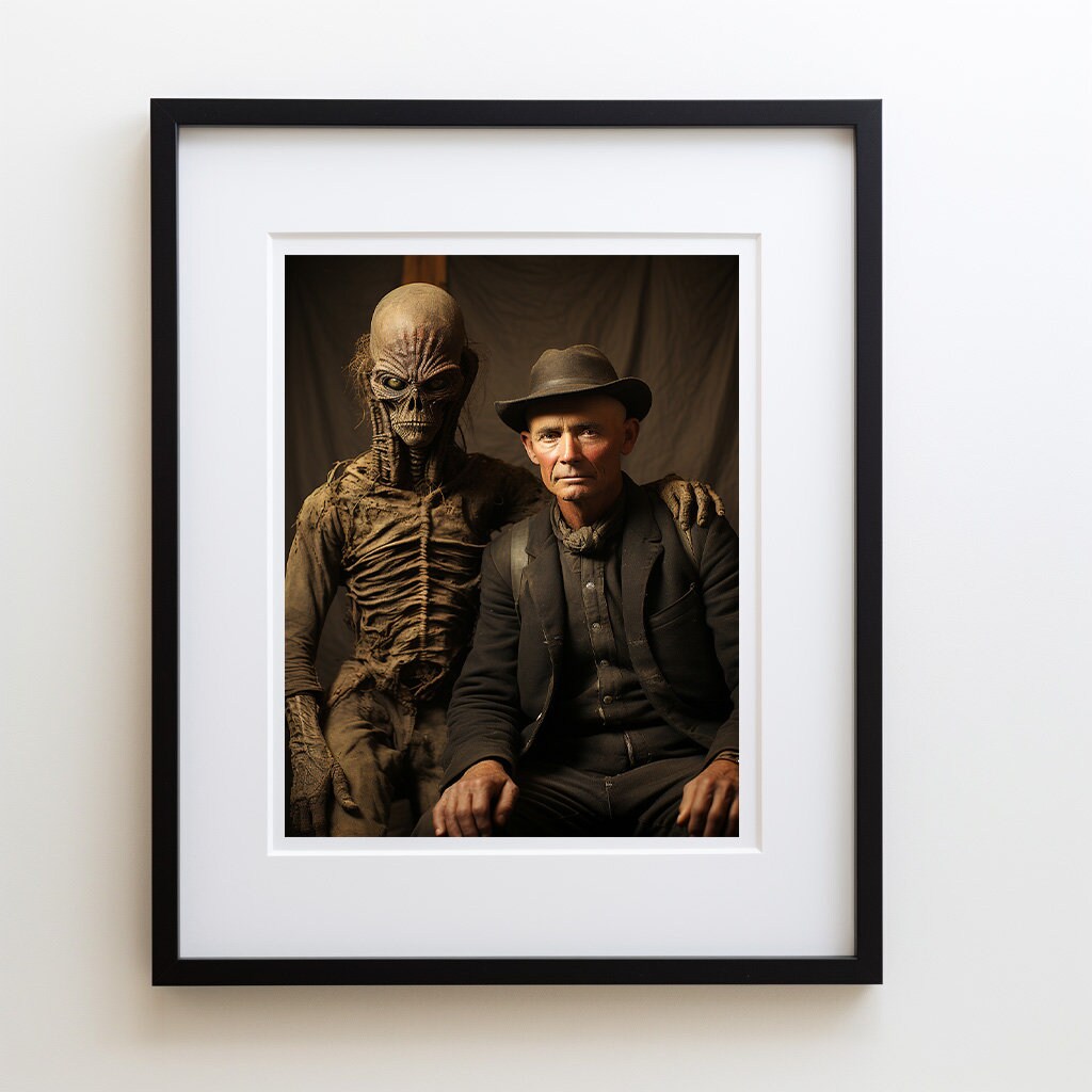 Vintage Alien, Dark Academia Cowboy, Wild West, Vintage, Dark Art ...