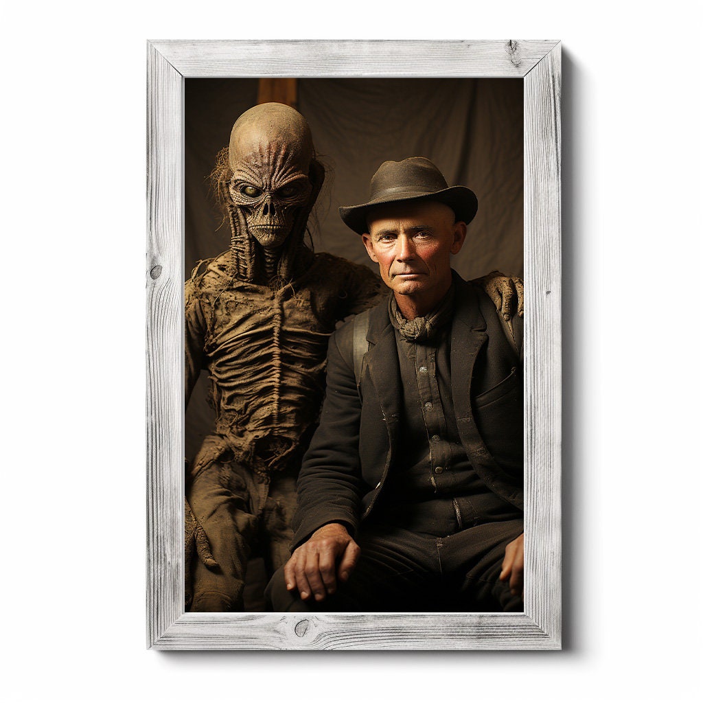 Vintage Alien, Dark Academia Cowboy, Wild West, Vintage, Dark Art ...